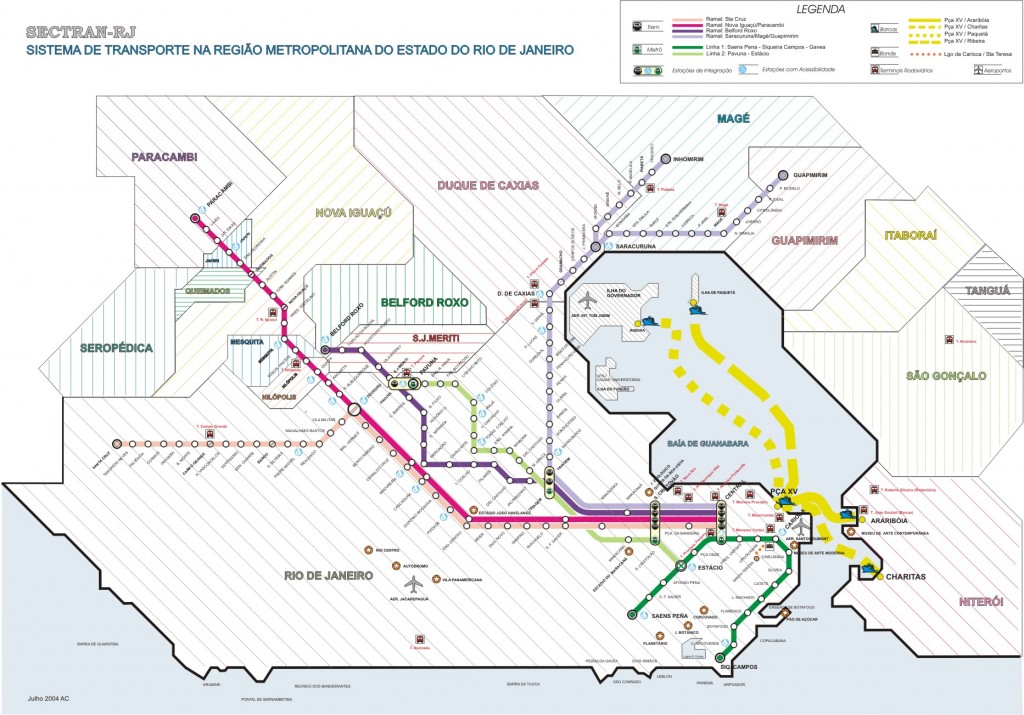Mapa Rio de Janeiro: Metrô, Cidades e Estados - Mapa Rio de ...